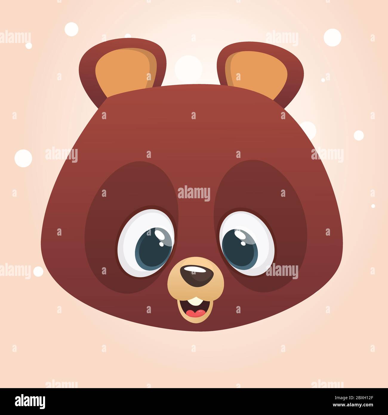 Cute cartoon bear head icon. Vector illustration isolated Stock Vector ...