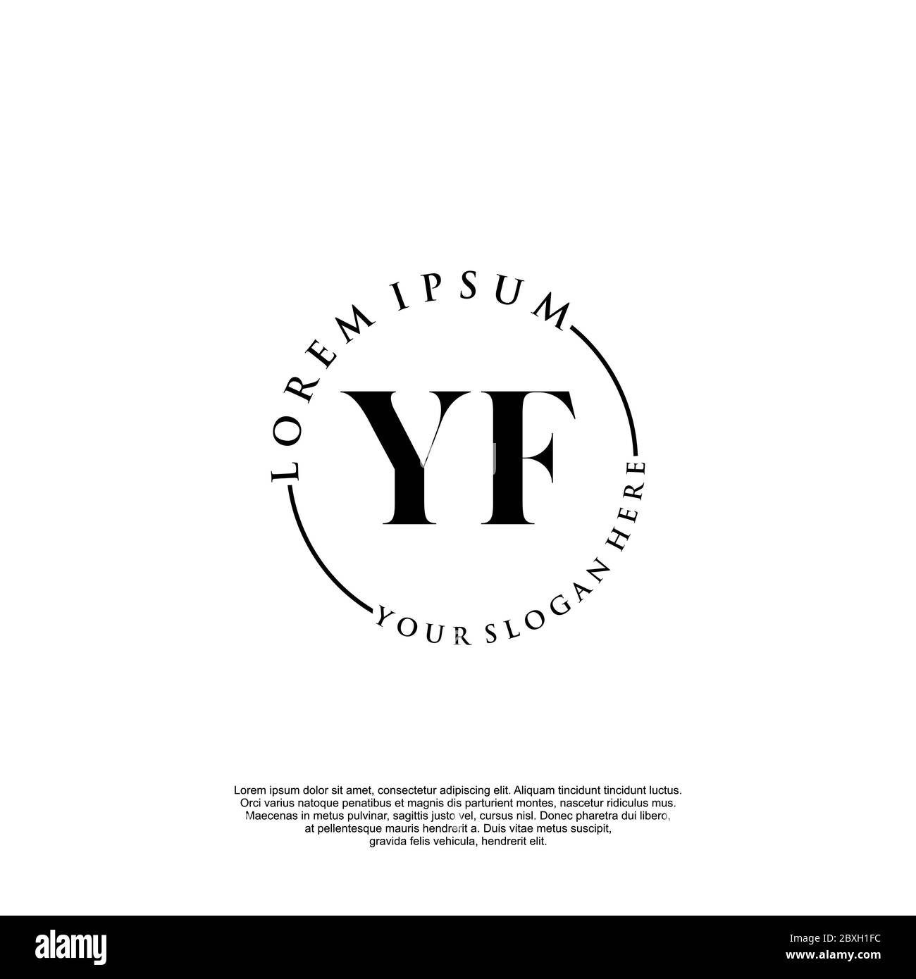 Yf initials logo hi-res stock photography and images - Alamy