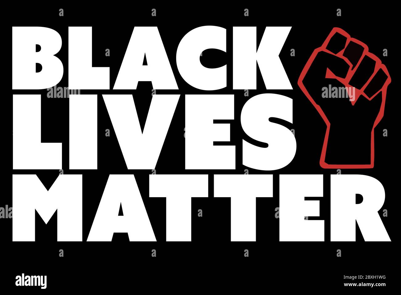 A Black Lives Matter (#BLM) graphic illustration for use as poster to ...