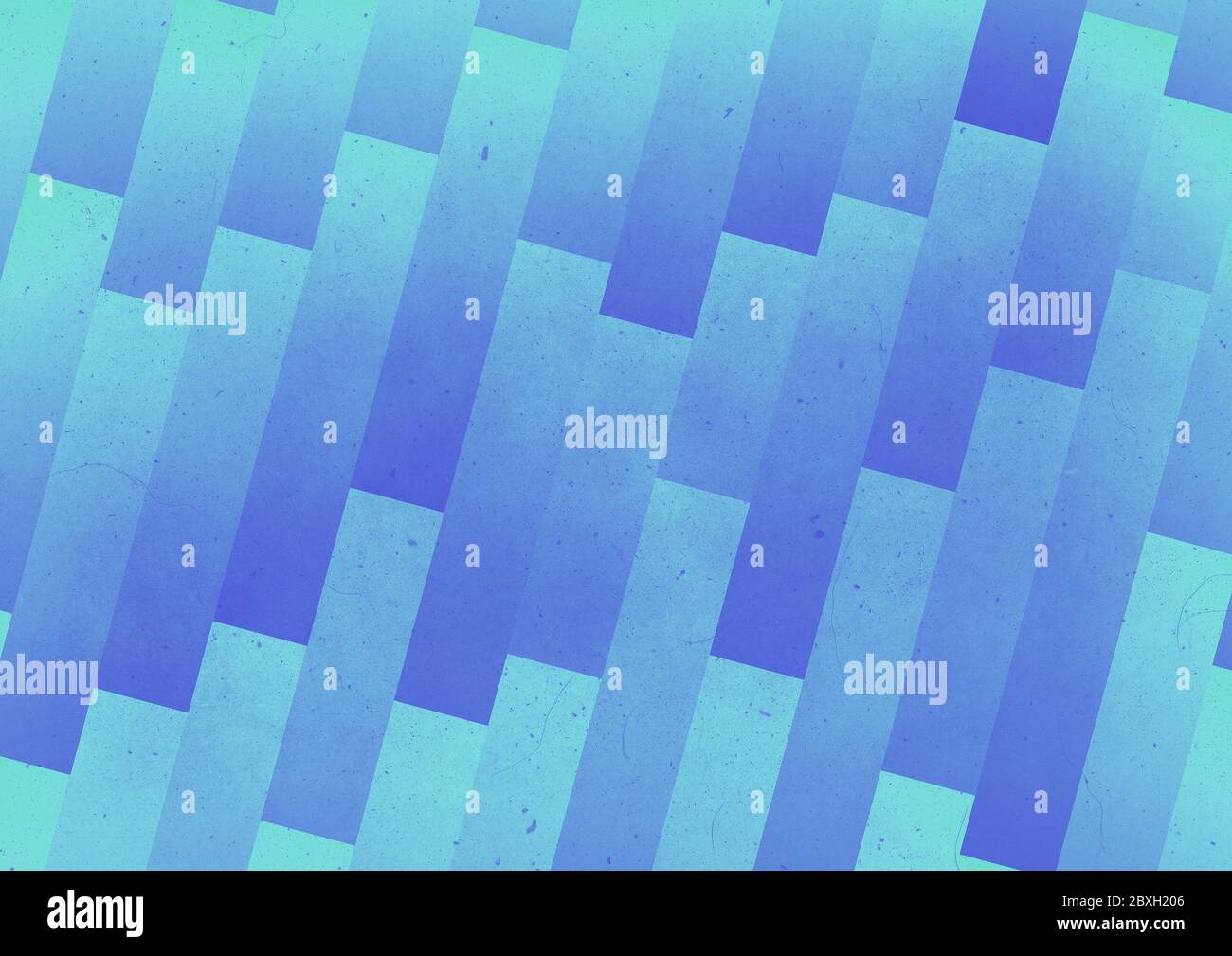 A blue and aqua diagonal geometric graphic illustration of rectangular ...