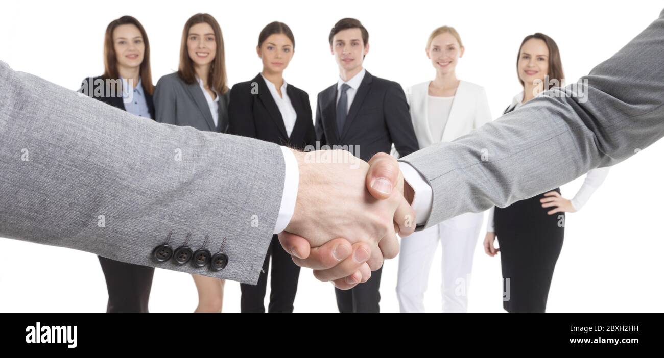 Close up business team handshake hi-res stock photography and images ...