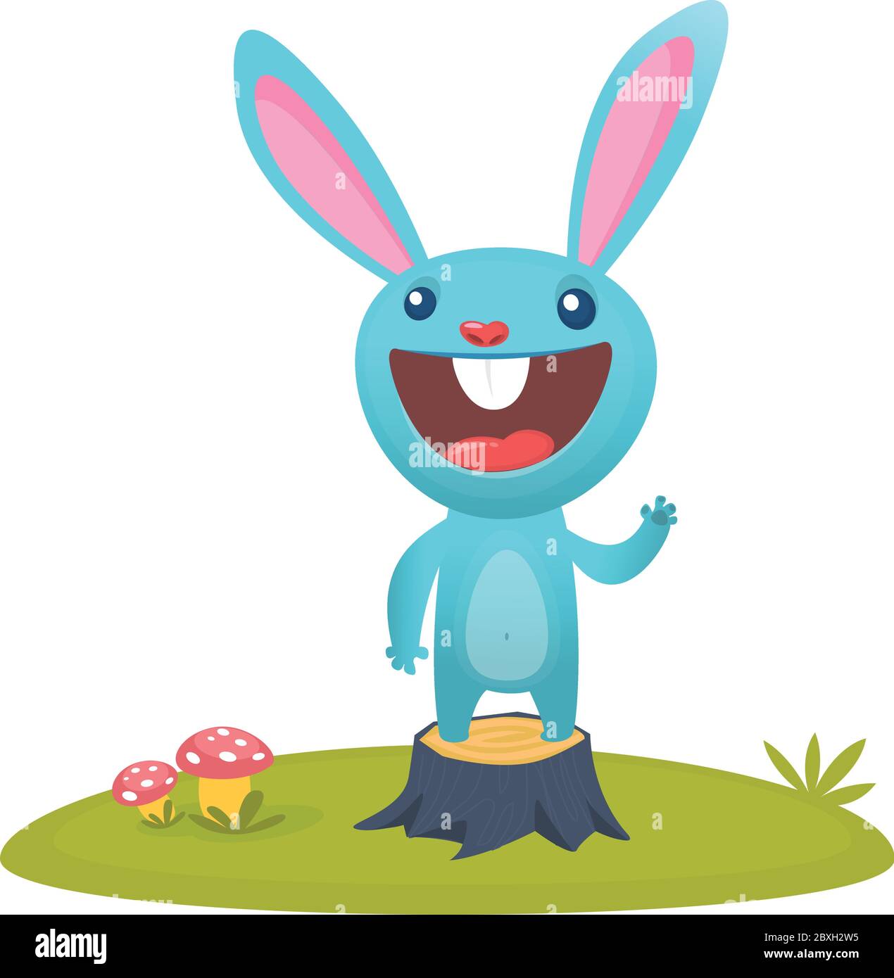 Easter rabbit cartoon. Easter Bunny vector illustration Stock Vector ...