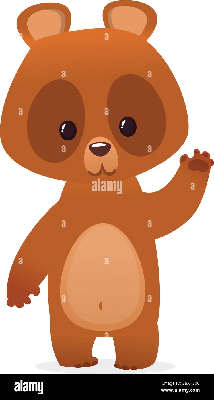 Cartoon taddy bear character. Vector illustration of a bear isolated on ...