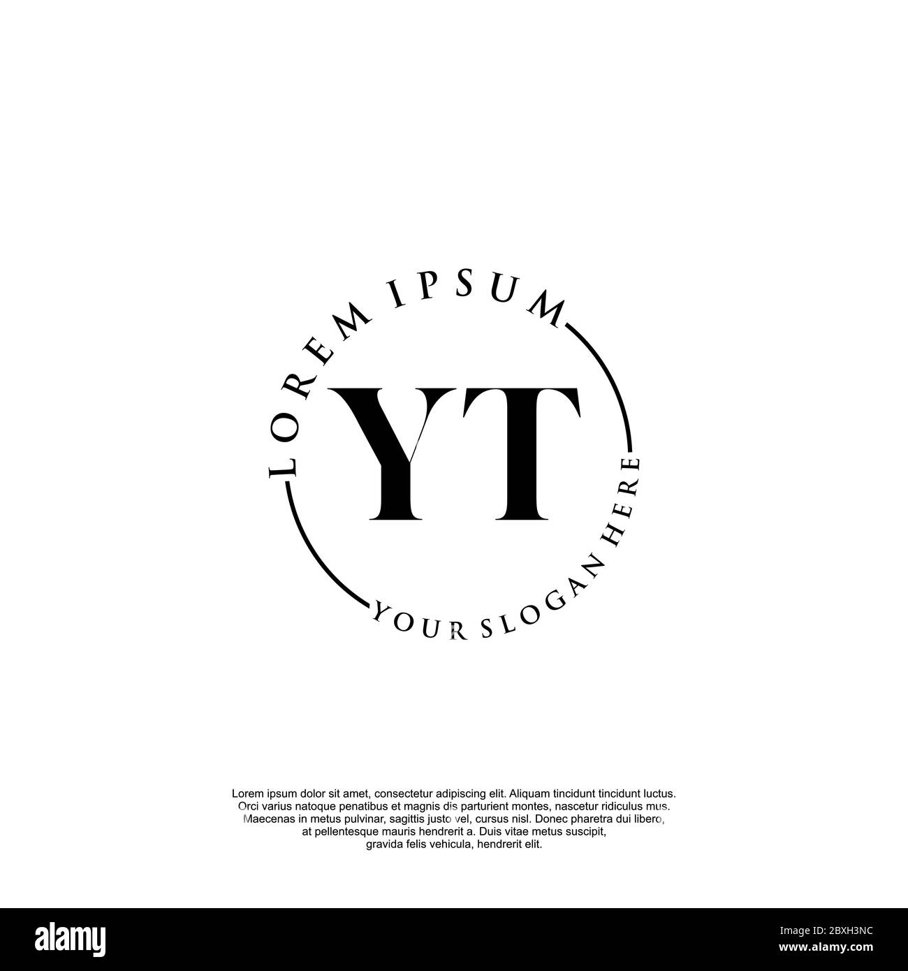 Yt initials logo hi-res stock photography and images - Alamy