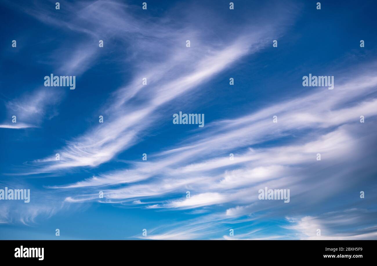 Cirrus Clouds and Blue Sky, Stratus, Cirrus Stock Photo - Alamy