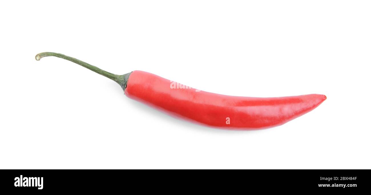 Hot chili pepper on white background Stock Photo - Alamy