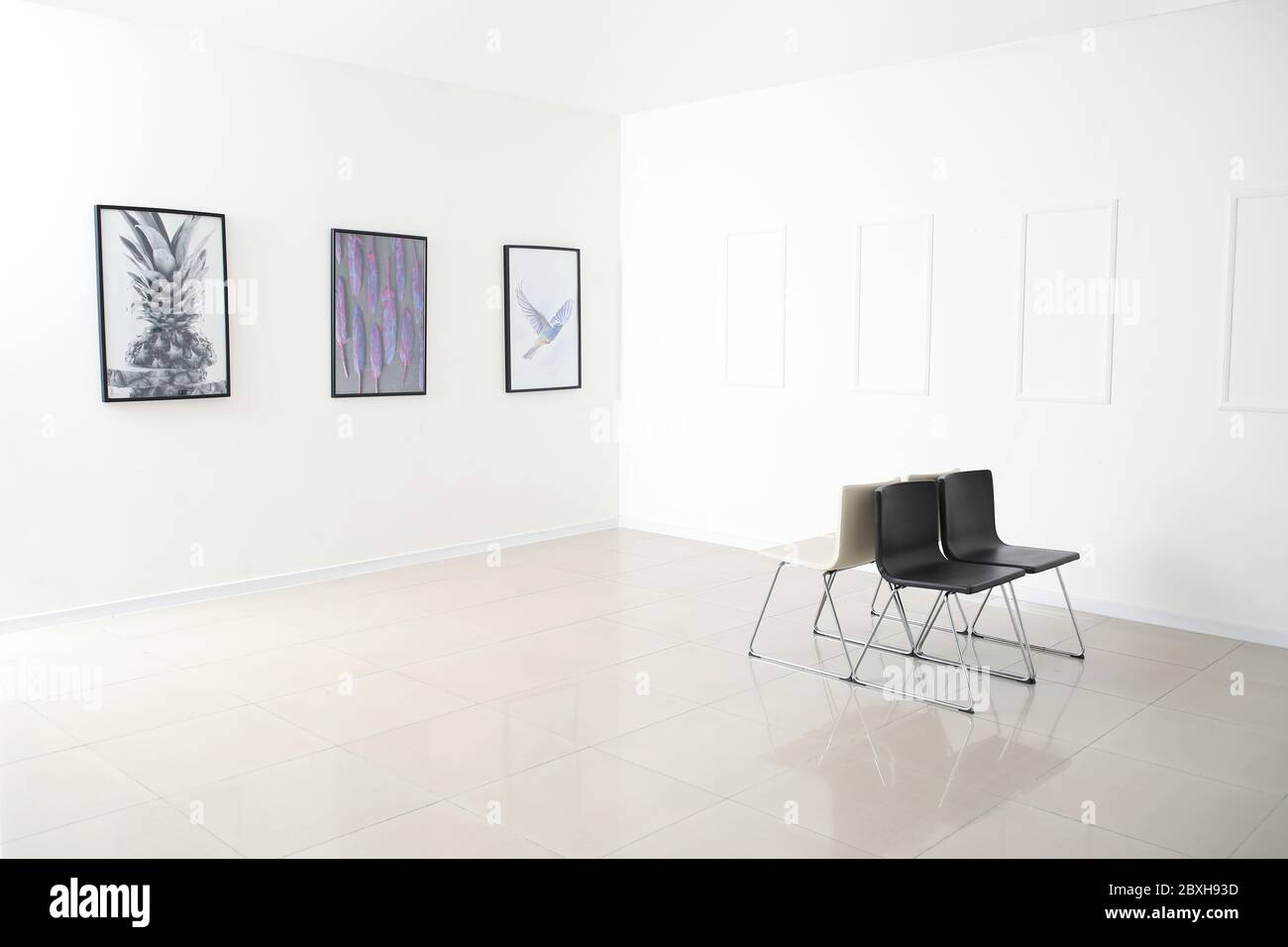 Interior of modern art gallery Stock Photo - Alamy