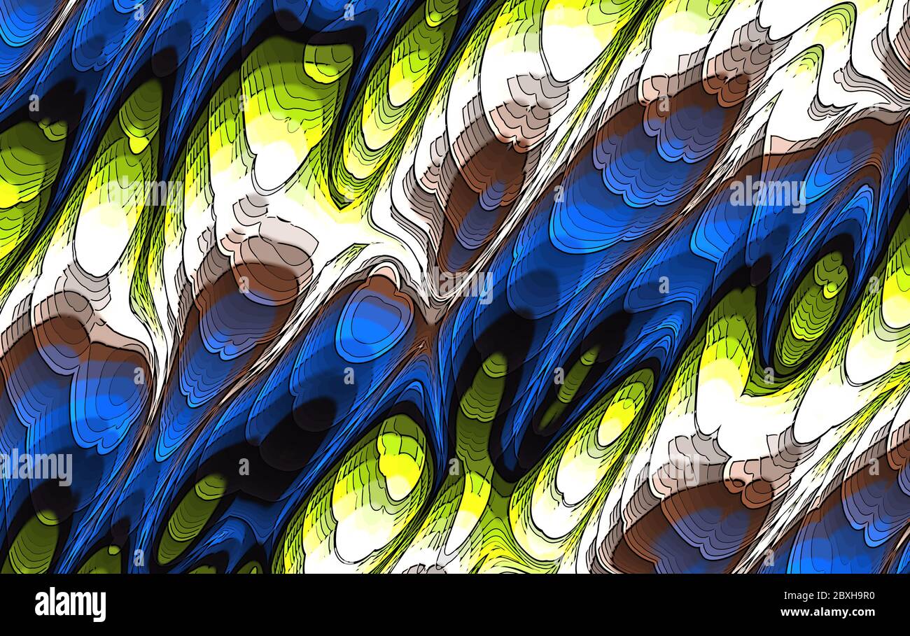 colorful abstract trippy wavy psychodelic pattern Stock Photo - Alamy