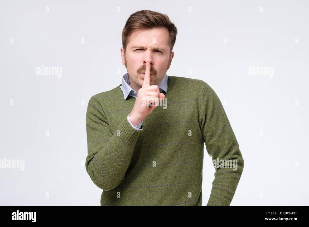Man asking keep silent hi-res stock photography and images - Alamy