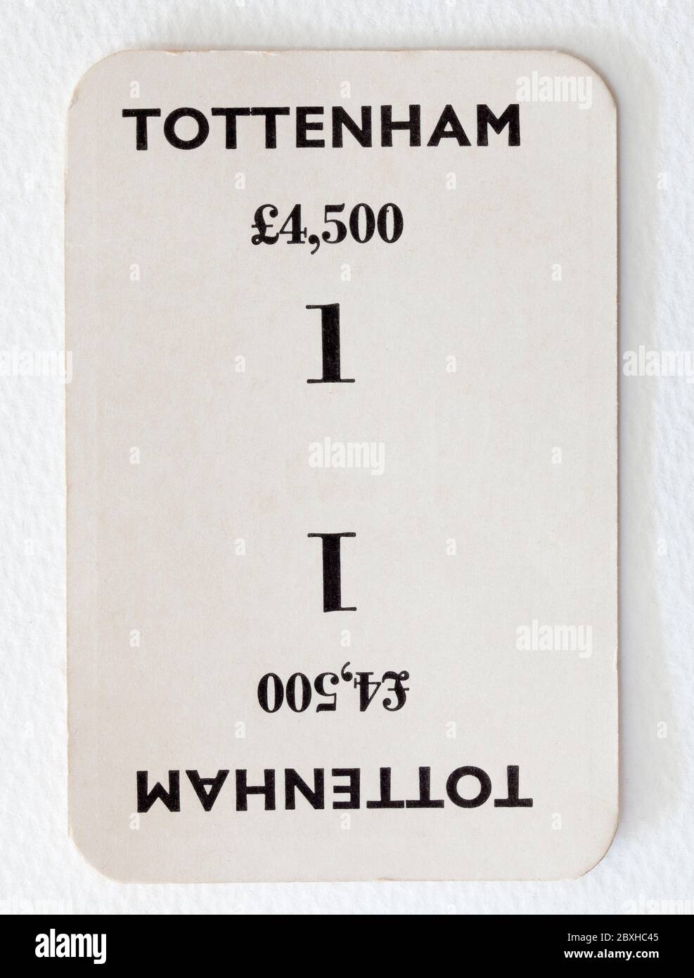 Tottenham Hotspur Playing Card from a Vintage 'Wembley' Football Board ...