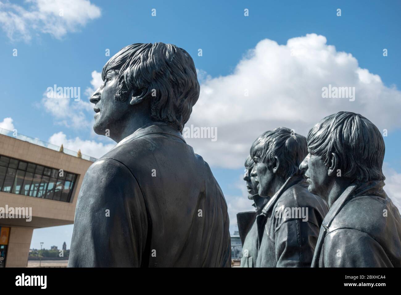 The Beatles statue at Pier Head in Liverpool Stock Photo - Alamy
