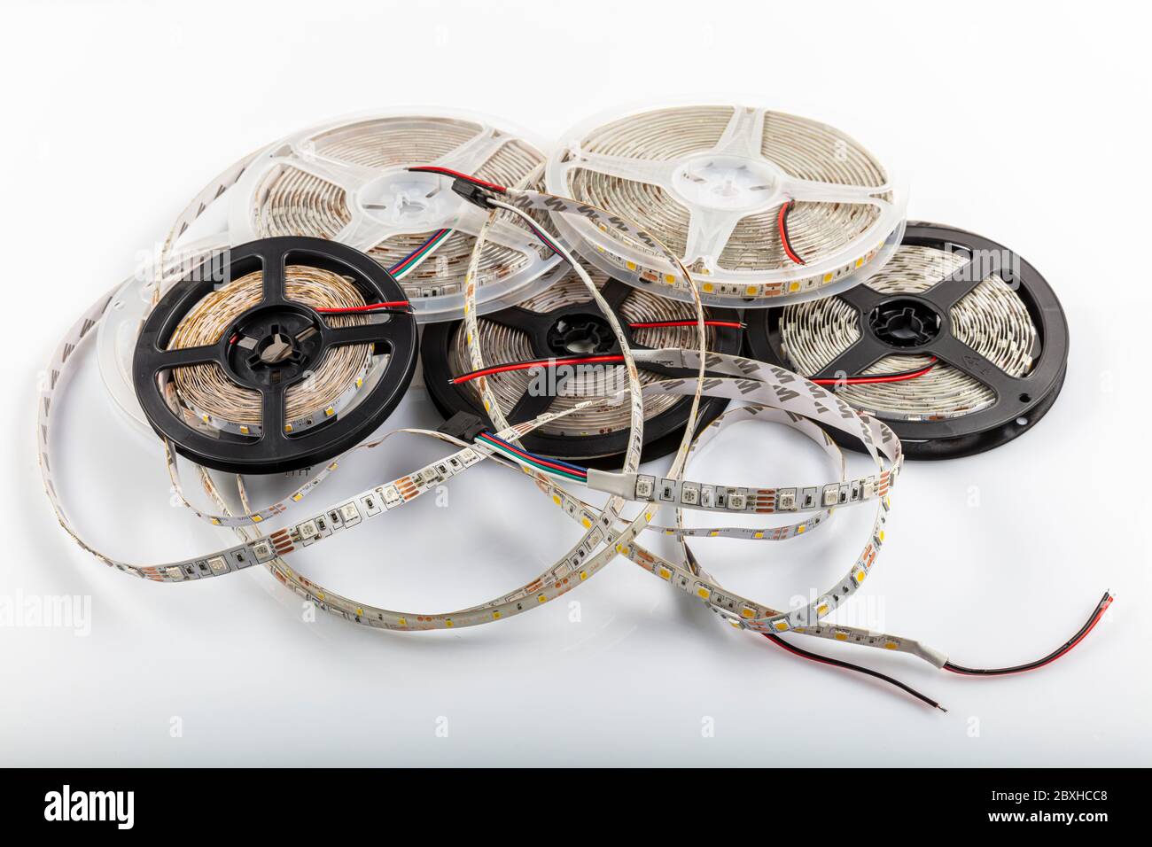 Plastic reel with LED strips for lighting the room.Led lights tape on ...