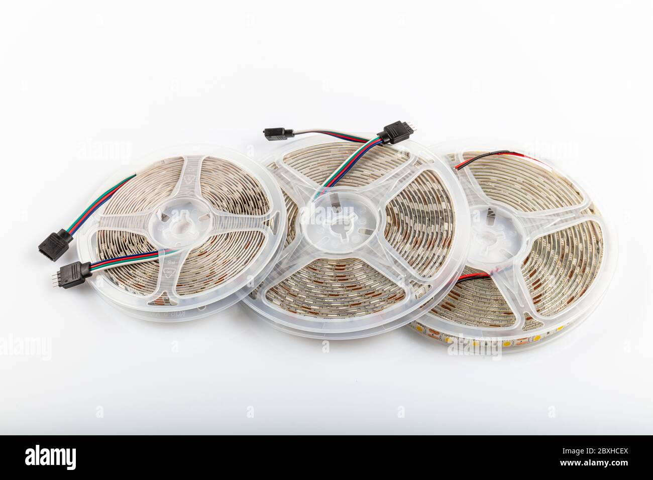 Plastic reel with LED strips for lighting the room.Led lights tape on ...