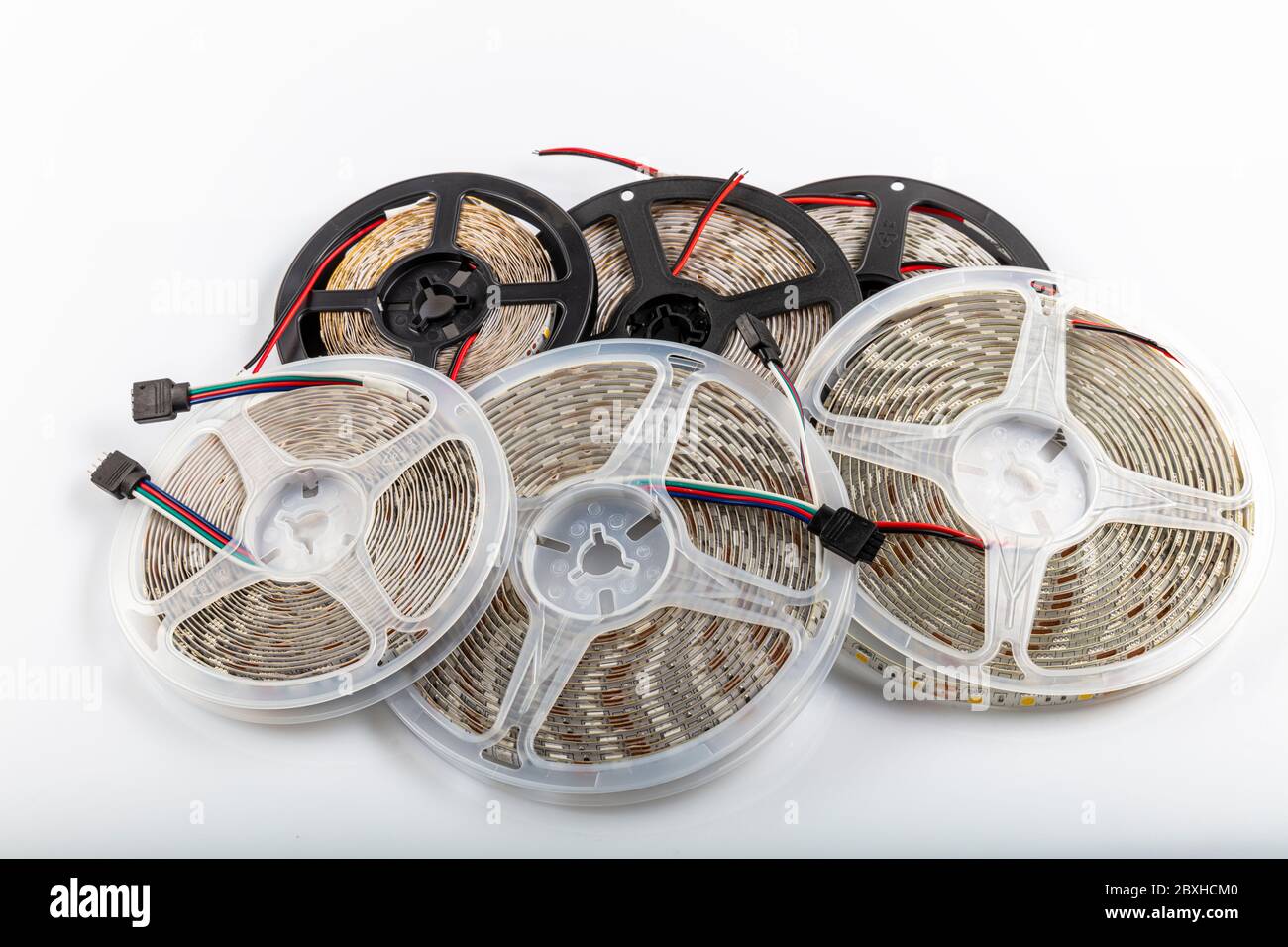 Plastic reel with LED strips for lighting the room.Led lights tape on ...