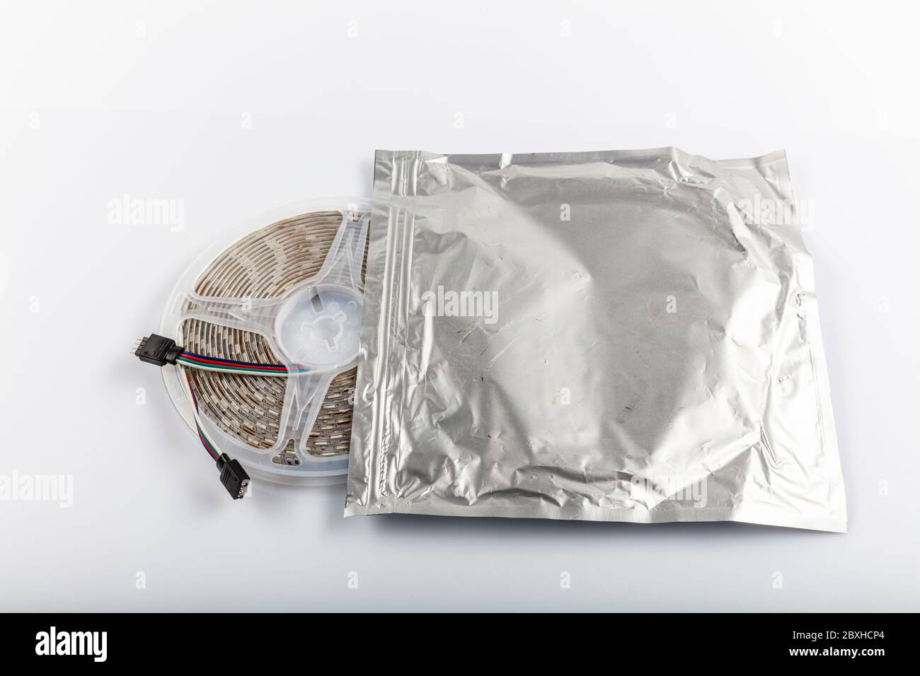 Plastic reel with LED strips for lighting the room.Led lights tape on ...