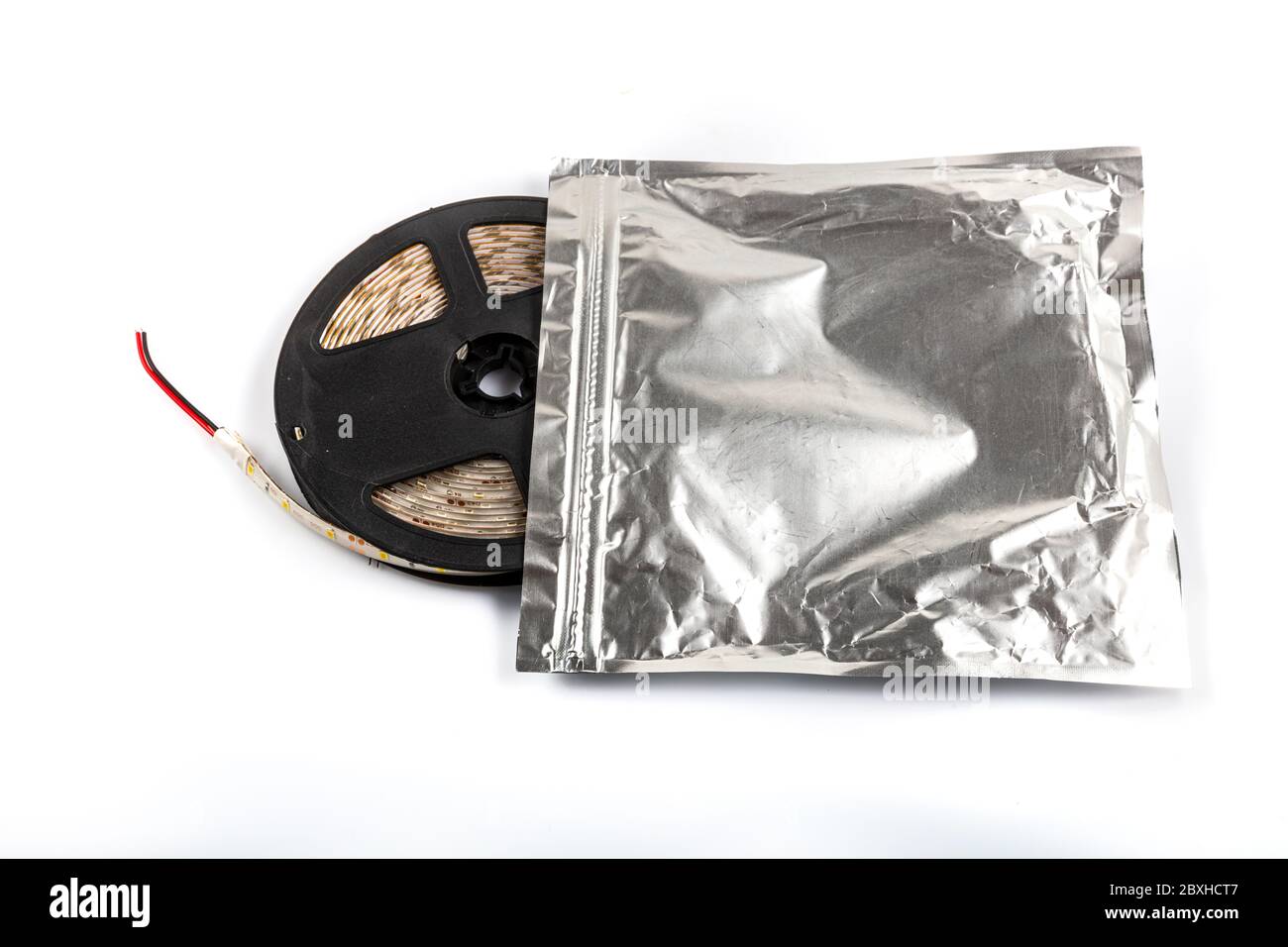 Plastic reel with LED strips for lighting the room.Led lights tape on ...