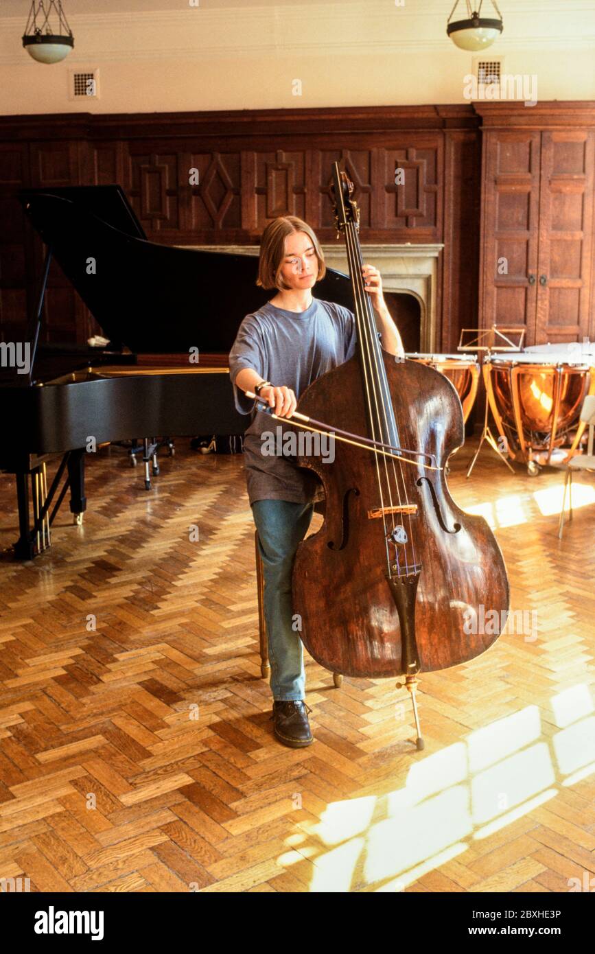 Richard Pryce Double Bass Player At The Purcell School Of Music In 1997