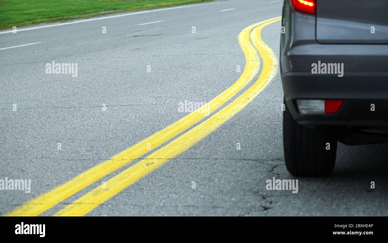 Double curve road traffic sign hi-res stock photography and images - Alamy