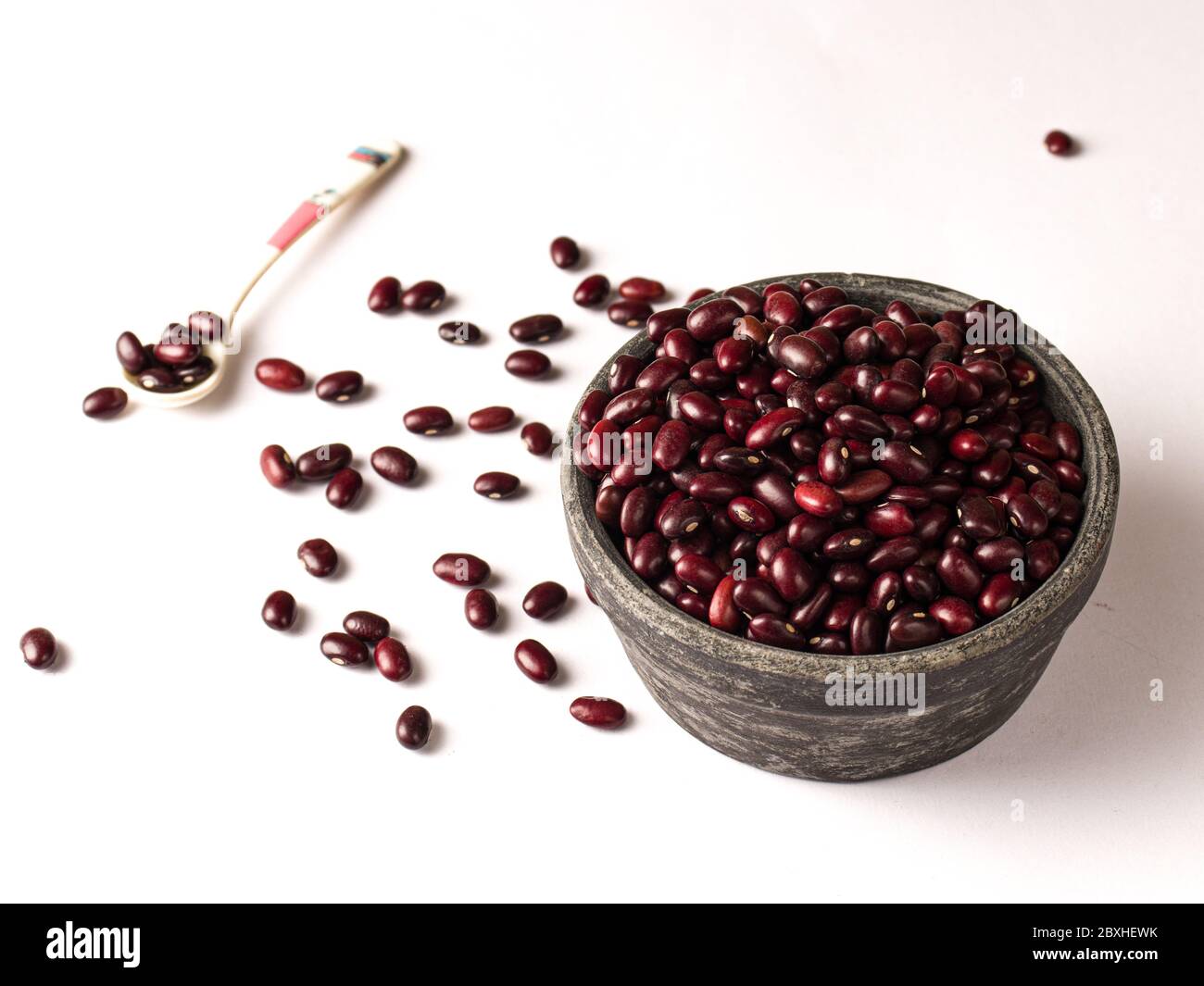 Red kidney beans isolated with white background stock image Stock Photo ...
