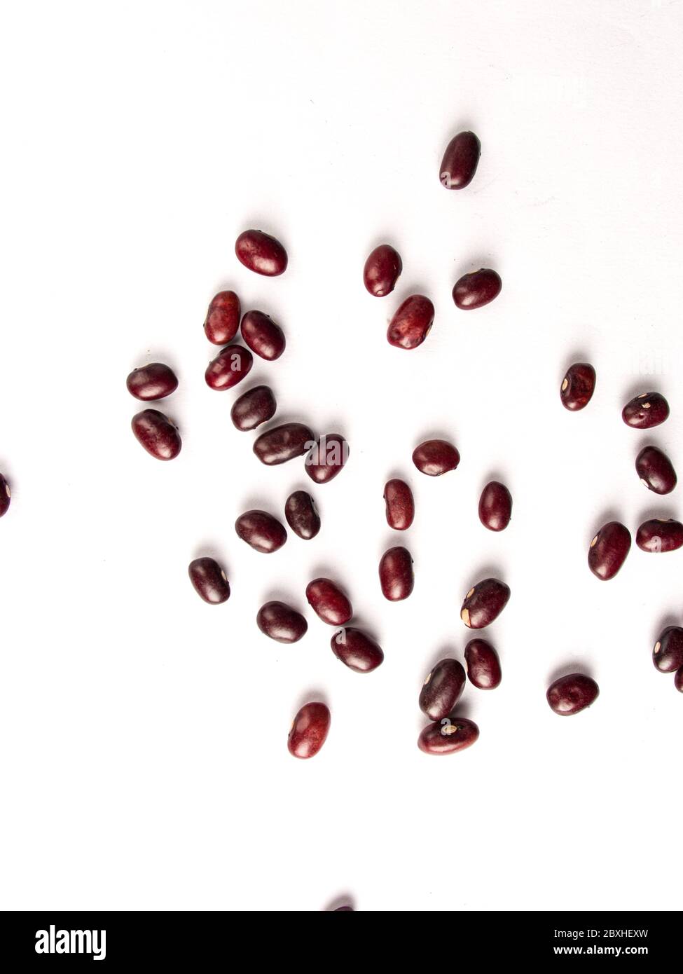 Red kidney beans isolated with white background stock image Stock Photo ...