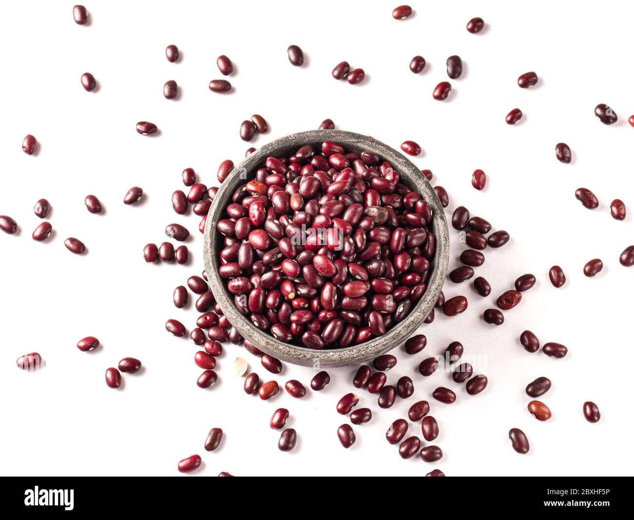 Red kidney beans isolated with white background stock image Stock Photo ...