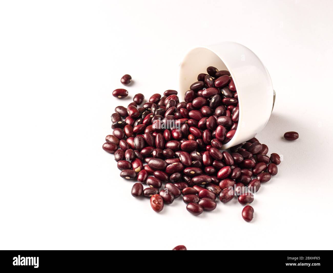 Red kidney beans isolated with white background stock image Stock Photo ...