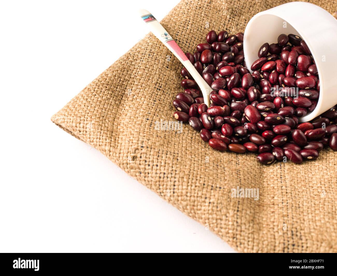 Red kidney beans isolated with white background stock image Stock Photo ...