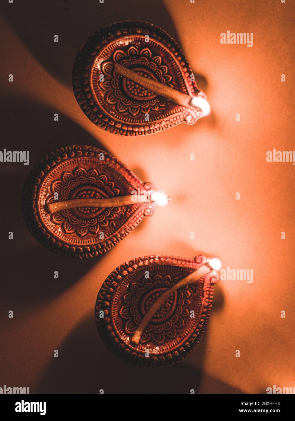 Decorated diya photo for indian festivals Stock Photo - Alamy