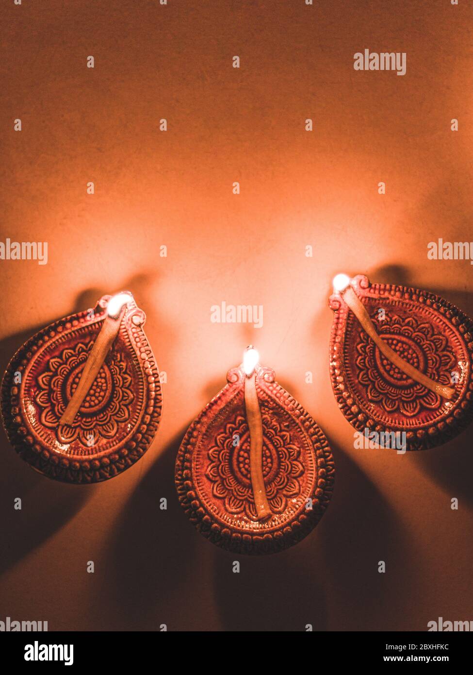 Decorated diya photo for indian festivals Stock Photo - Alamy