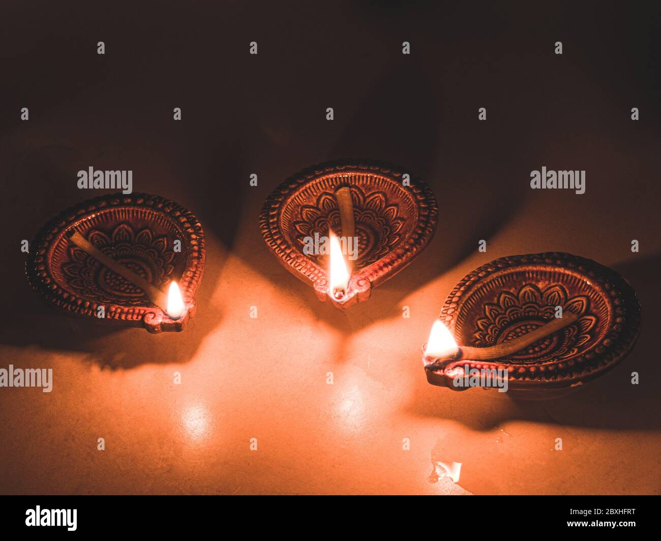 Decorated diya photo for indian festivals Stock Photo - Alamy