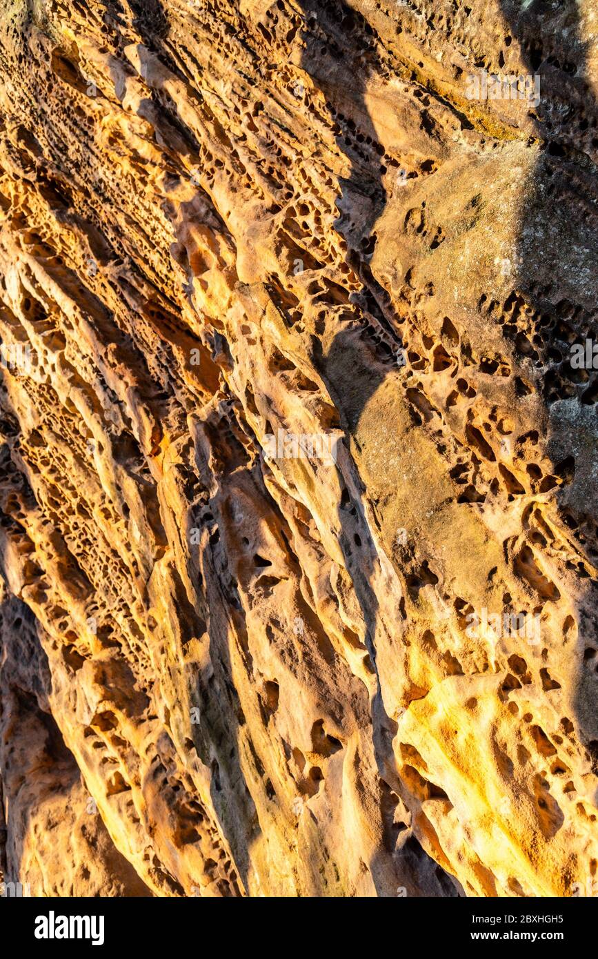 Texture of weathered sandstone rock. Outdoor background Stock Photo - Alamy