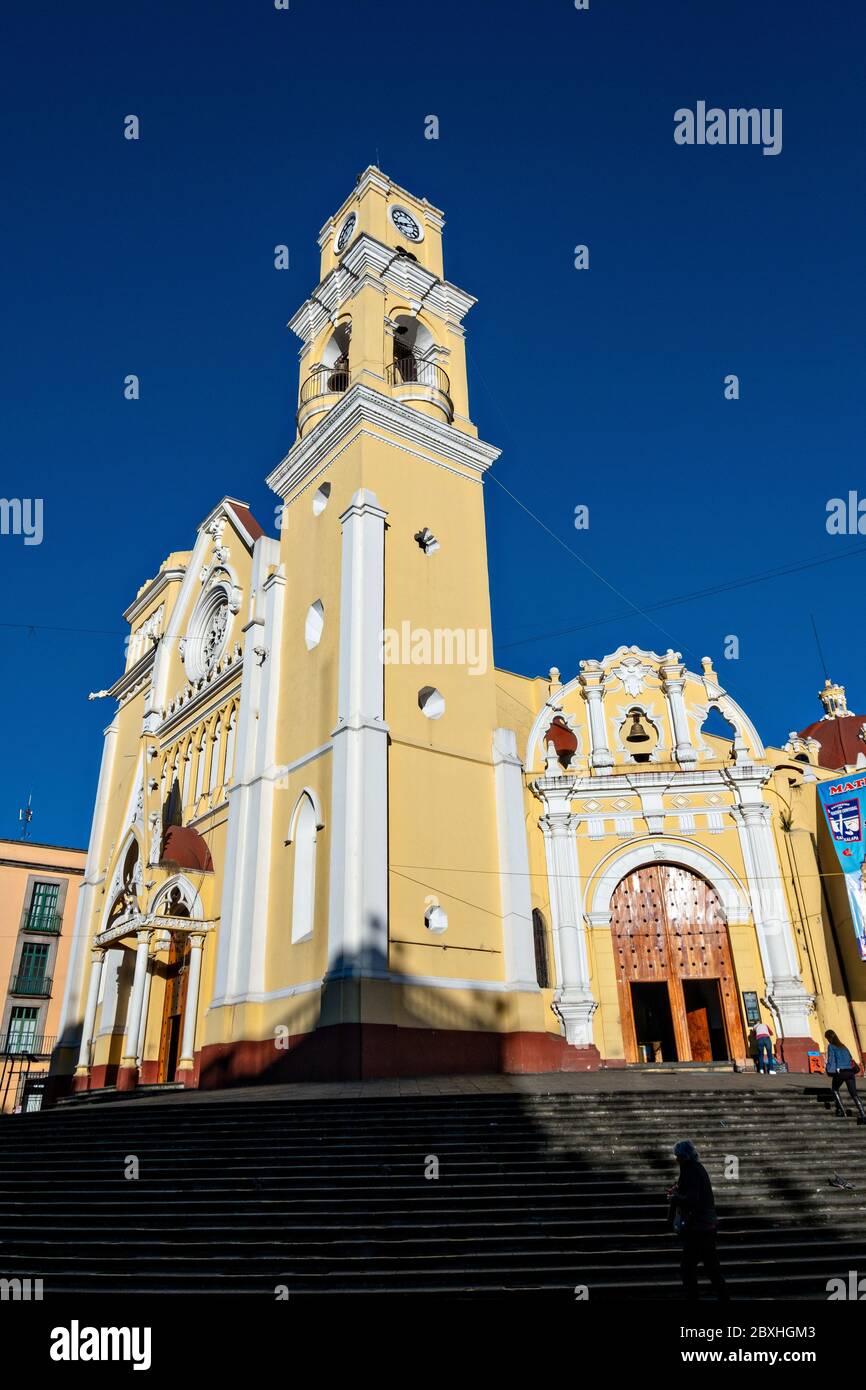 The Xalapa Cathedral on the Plaza Lerdo at the historic center of ...