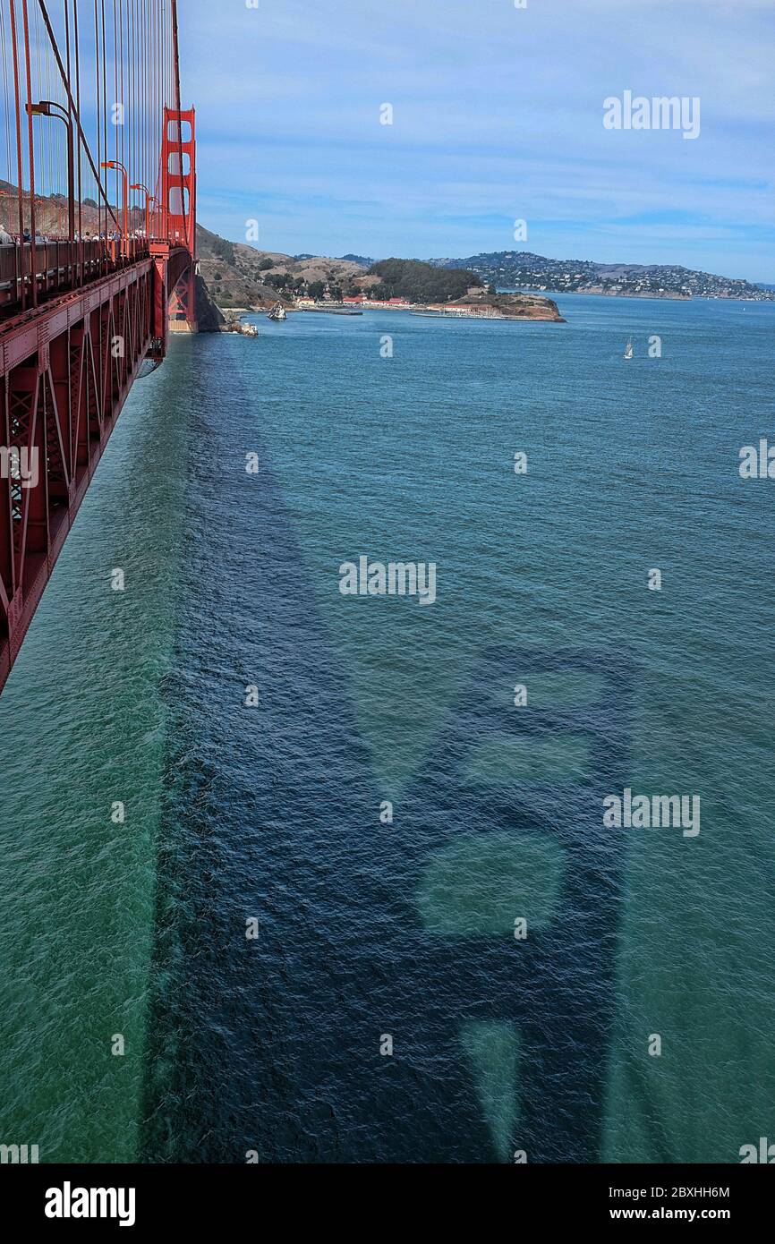 Shadow of the Golden Gate Bridge Stock Photo - Alamy