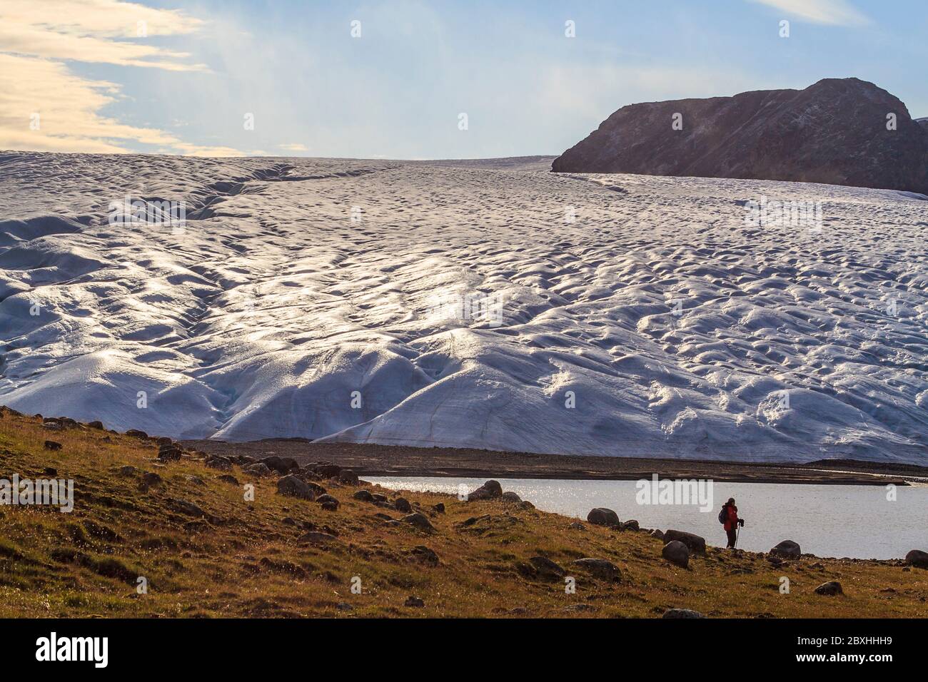 Toe of Brother John Glacier at the old Inuit village site of Etah along the northwest coast of ...