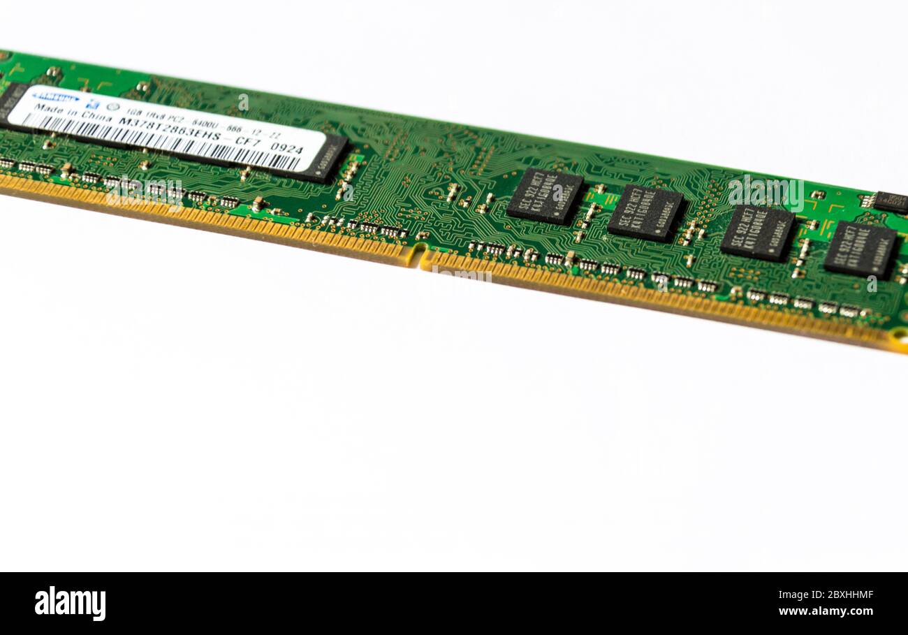 Computer memory on white background Stock Photo - Alamy
