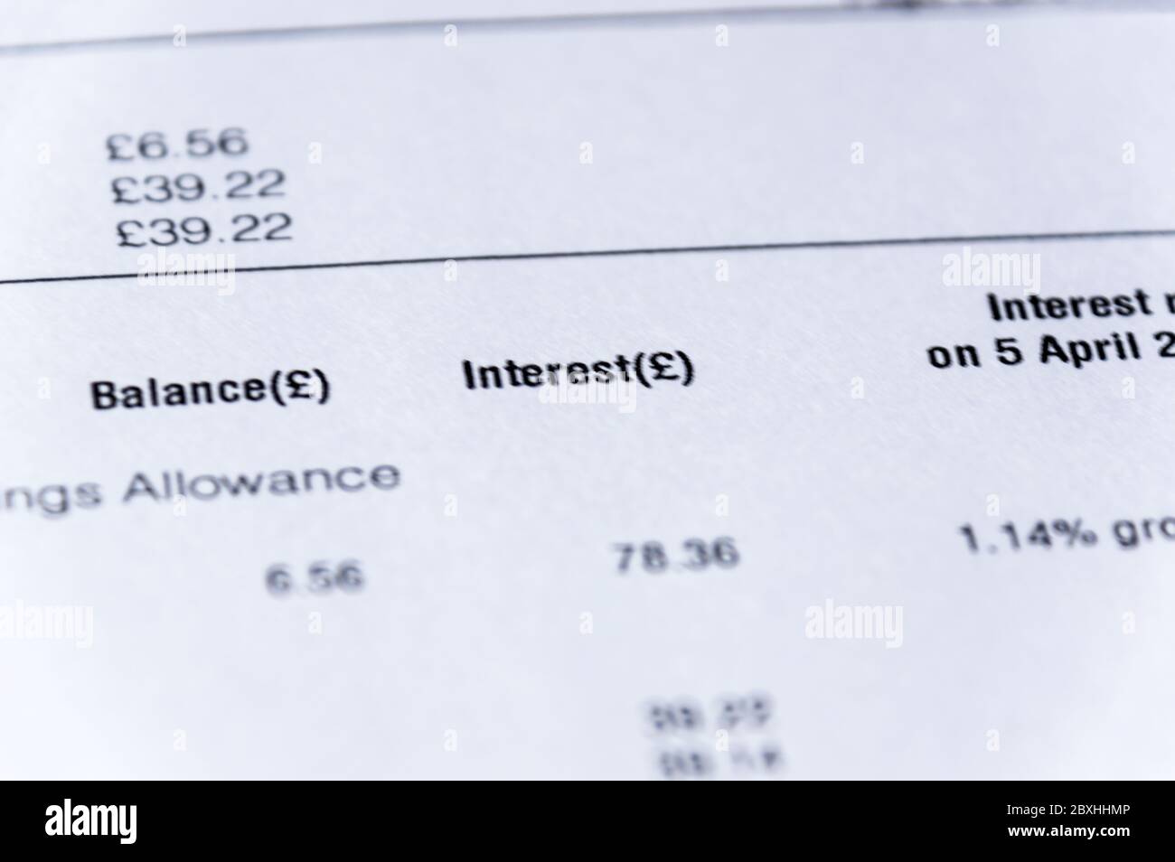 Bank statement hi-res stock photography and images - Alamy