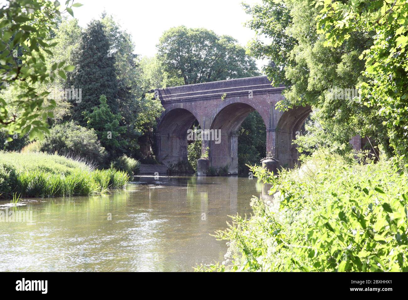 The Grade II listed railway viaduct which carries the Leatherhead to ...