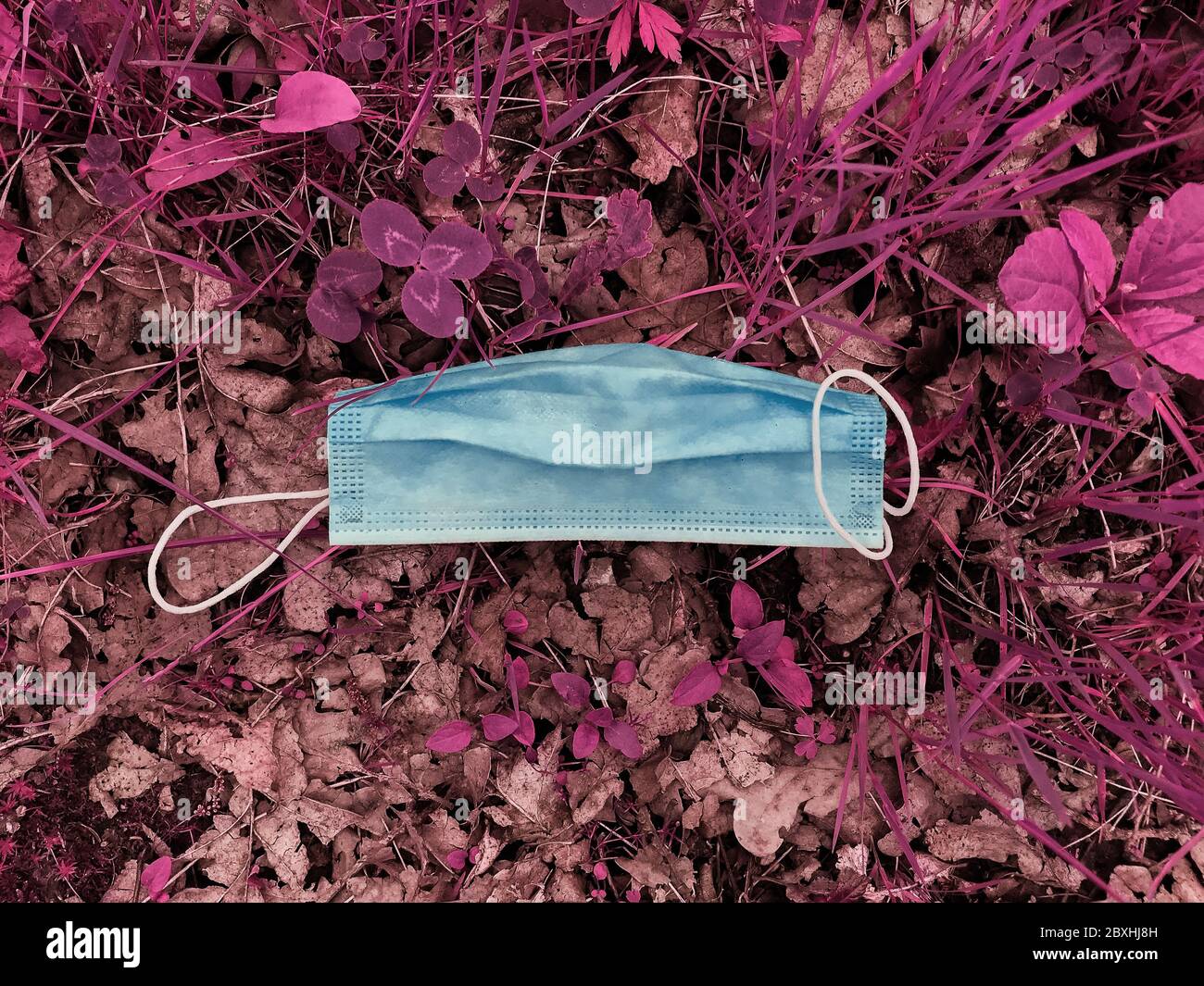 Coronavirus plastic waste environmental pollution. Disposable dirty ...