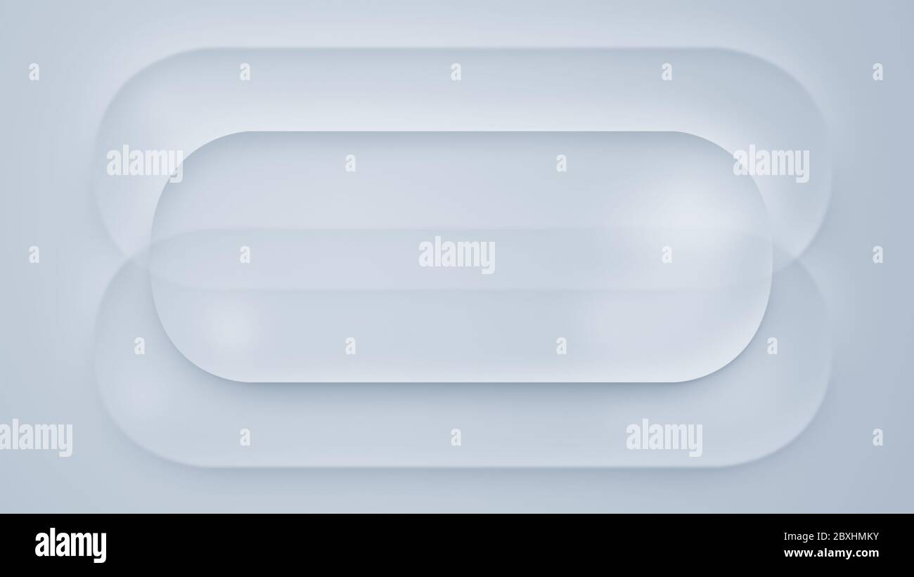 Simple and clean stadium or capsule shaped three dimensional objects ...