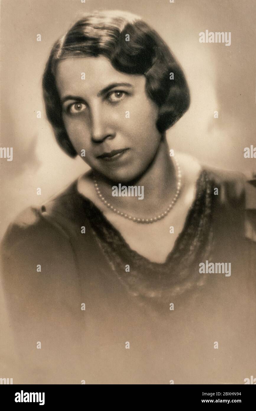 Germany - CIRCA 1930s: Portrait of female in studio. Close up. Vintage ...