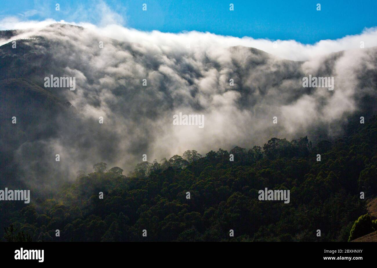 Fog rolling in at the Marin Headlands Stock Photo - Alamy