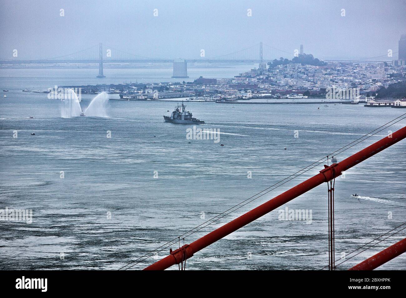 Fleet Week and the Golden Gate Bridge Stock Photo - Alamy