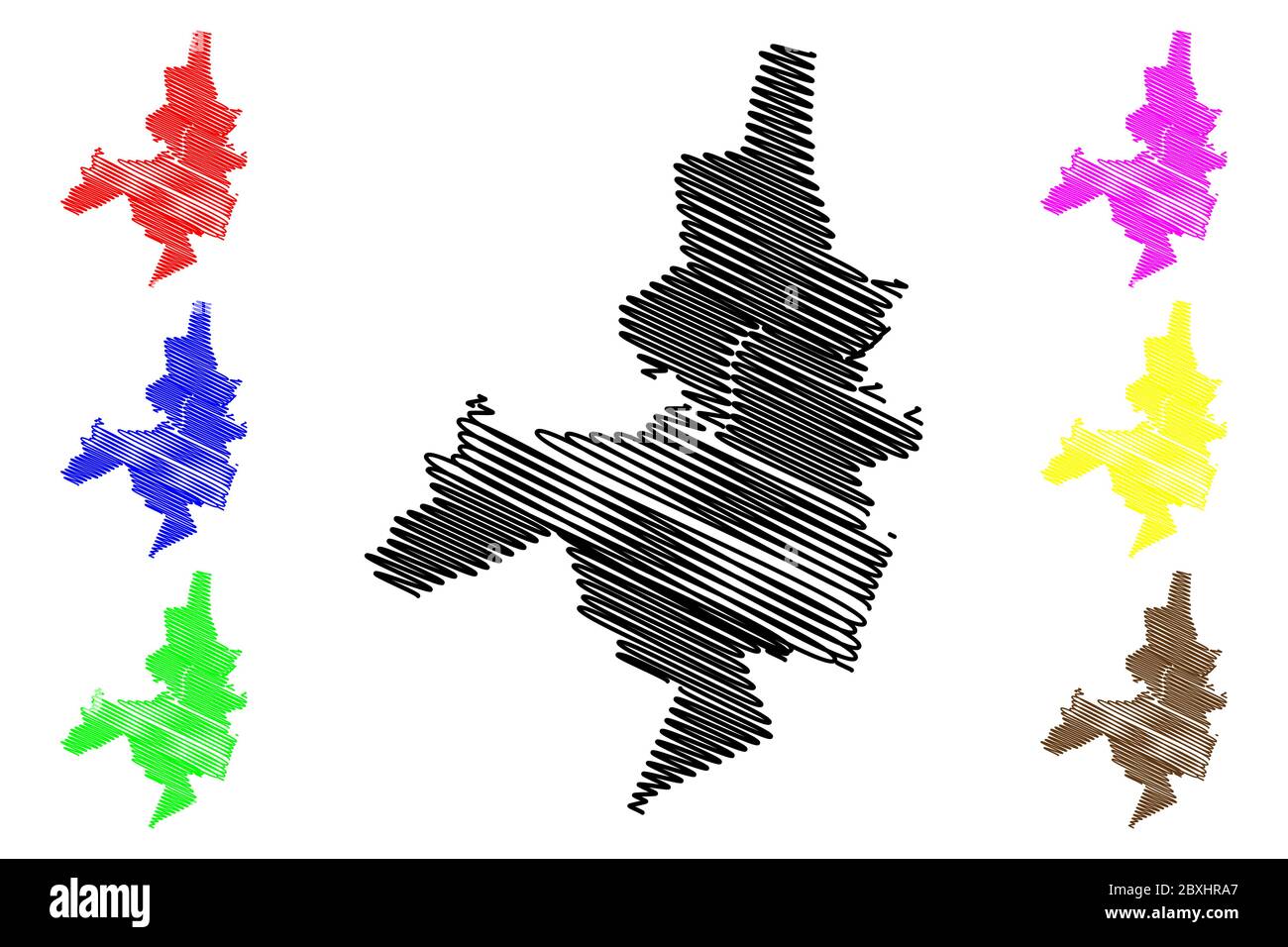 Podolsk City (Russian Federation, Russia, Moscow Oblast) map vector ...