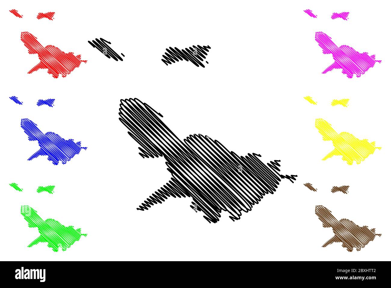 Pleven City (Republic of Bulgaria) map vector illustration, scribble ...