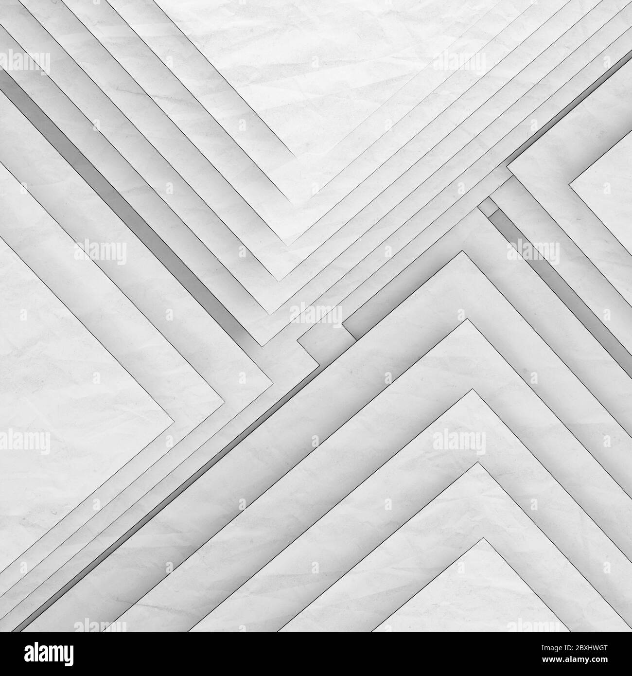 Abstract white background, geometric pattern of right angle corners ...