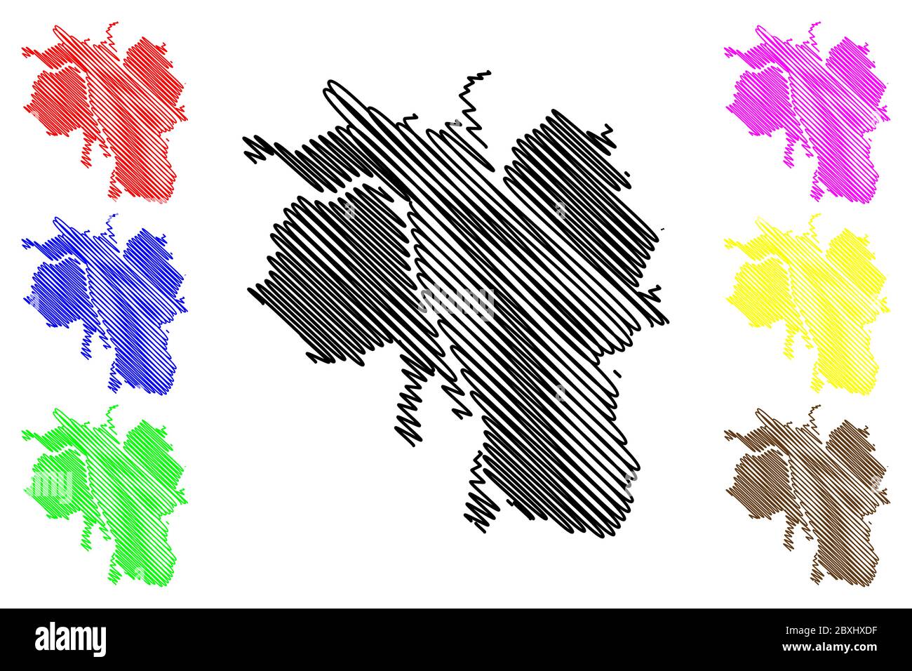 Pskov City (Russian Federation, Russia) map vector illustration, scribble sketch City of Pskov ...