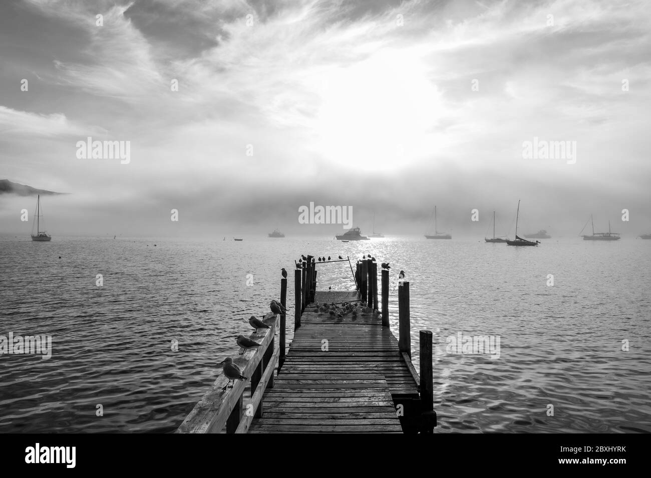 Few white clouds Black and White Stock Photos & Images - Alamy