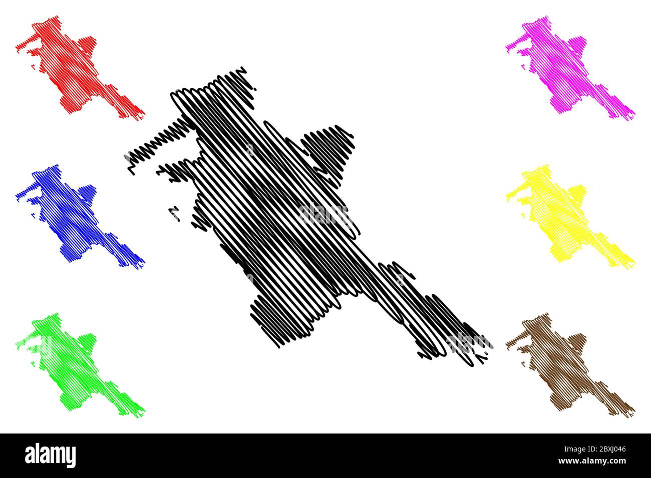 Pitesti City (Republic of Romania, Arges County) map vector ...