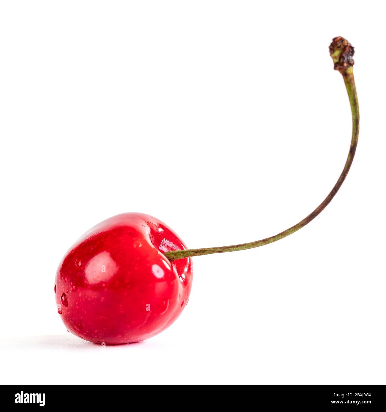Sweet red cherry isolated on white background Stock Photo - Alamy