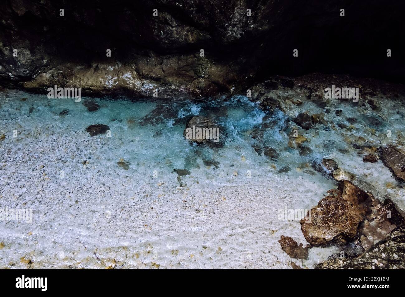 Hiking in the Hell Gorge below the Zugspitze in Germany Stock Photo - Alamy